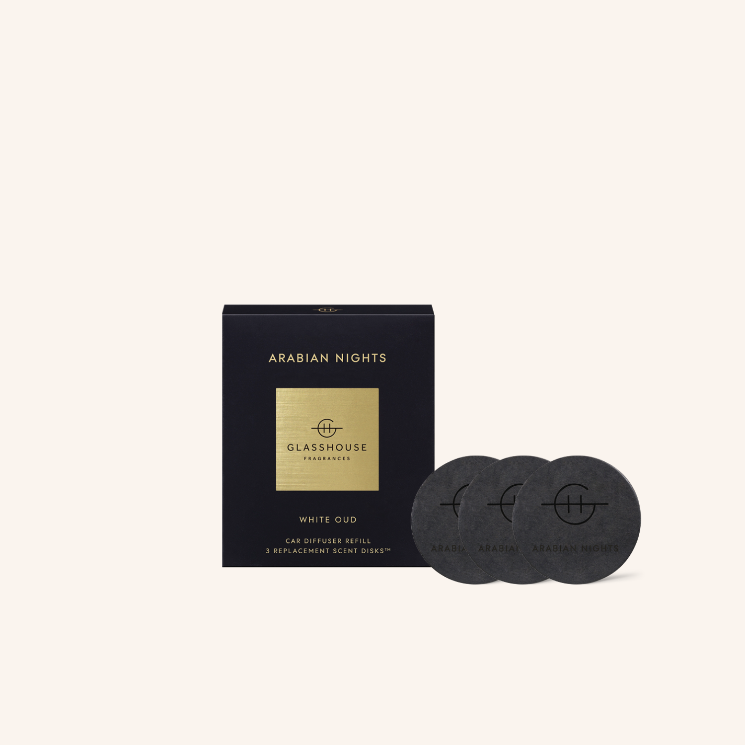 Arabian Nights 3 Car Diffuser Refill Disks | Glasshouse – Nerridah & Ross