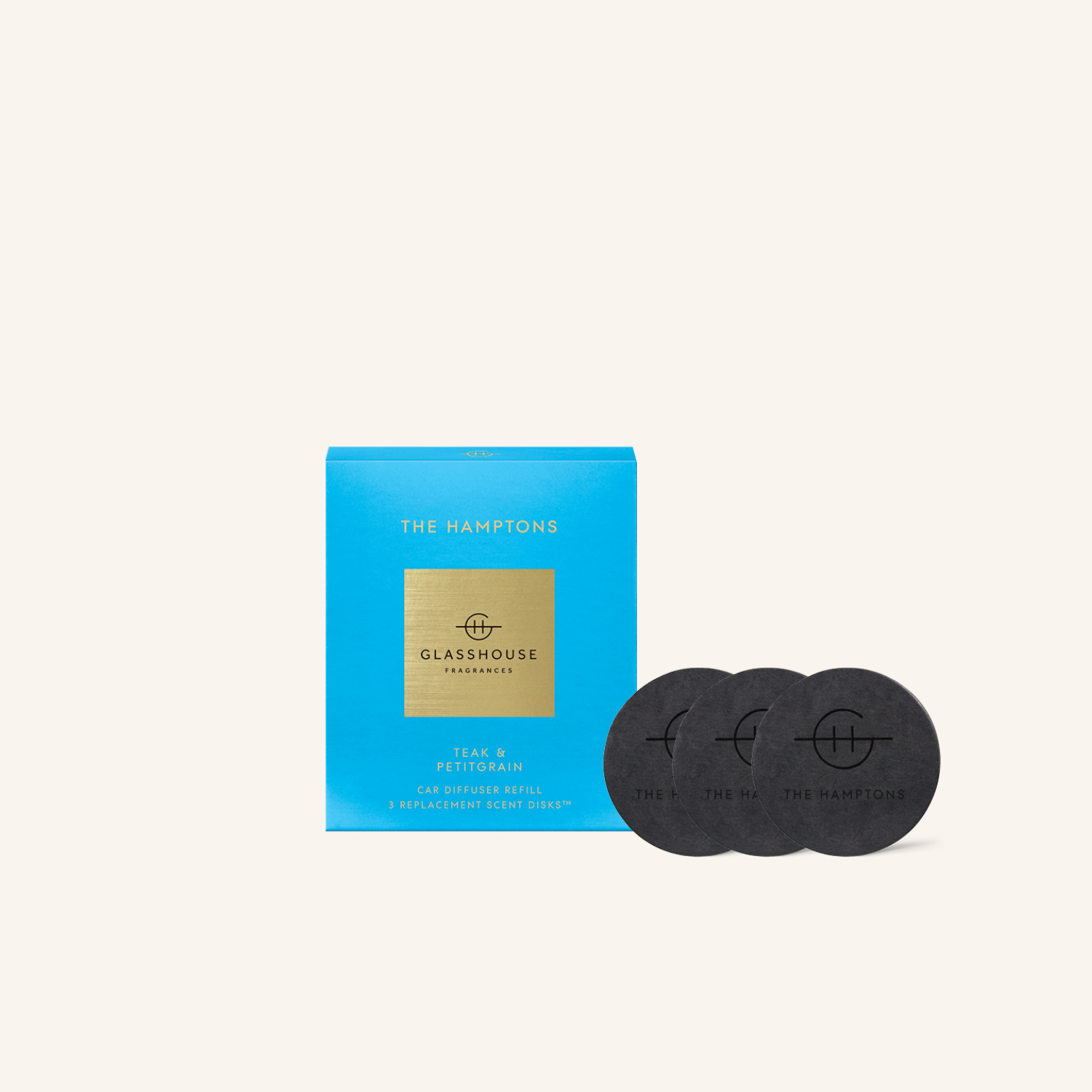 The Hamptons 3 Car Diffuser Refill Disks | Glasshouse – Nerridah & Ross